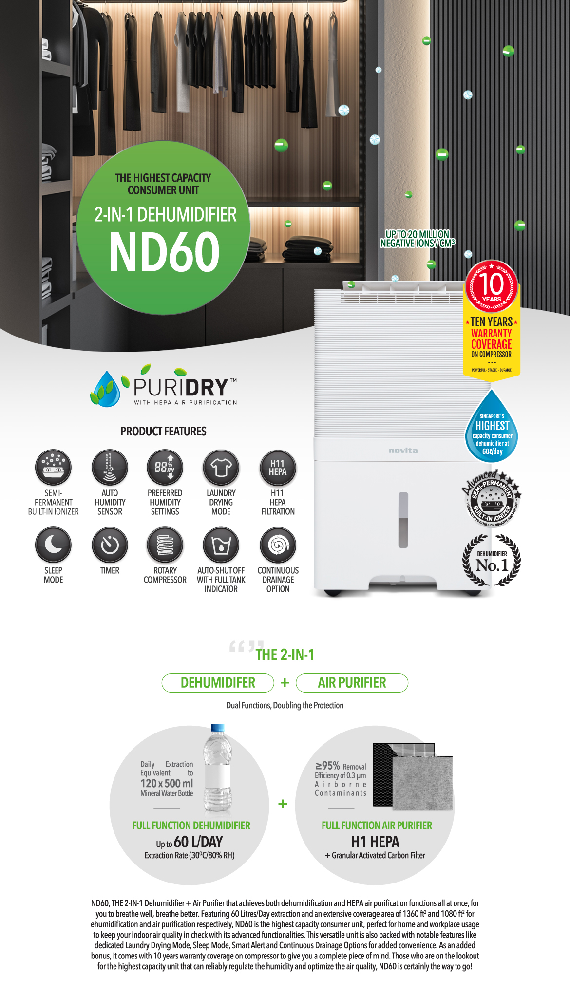 ND60 Defumidifier